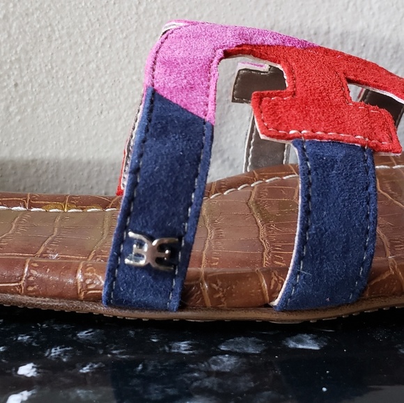 Sam Edelman | Shoes | Sam Edelman Bay Suede Slide Colorful Sandal ...